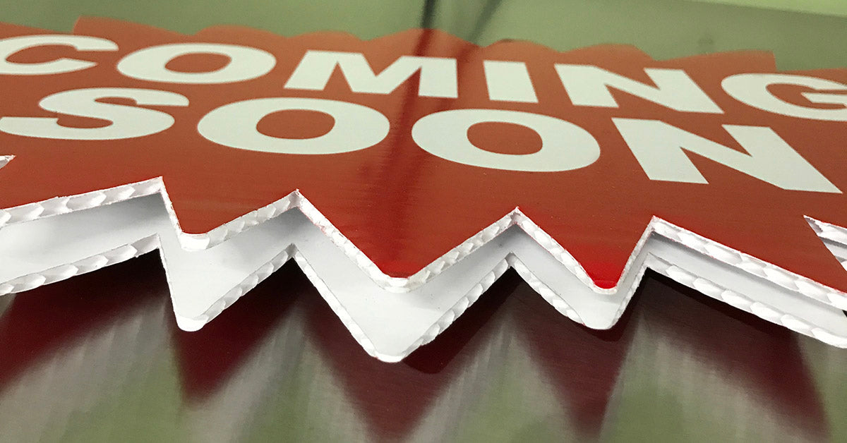 Starburst "Coming Soon" Yard Sign from A.G.E. Graphics